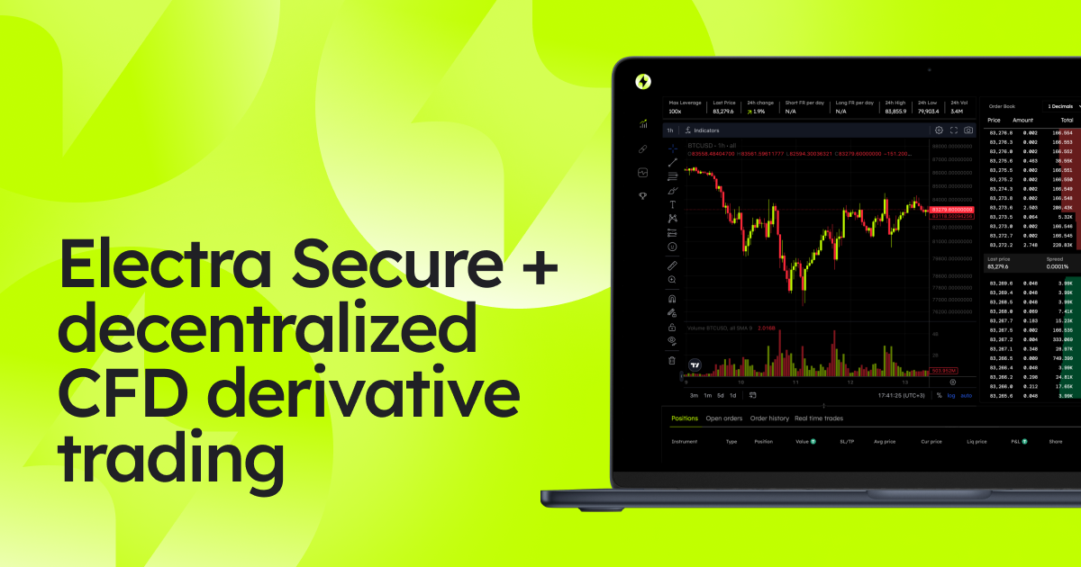 Electra: Secure + decentralized CFD derivative trading
